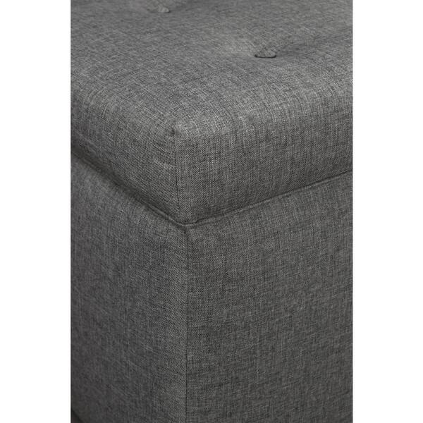 Angela 8-button Tufted Sand Storage Trunk Bench - Bed Bath & Beyond ...