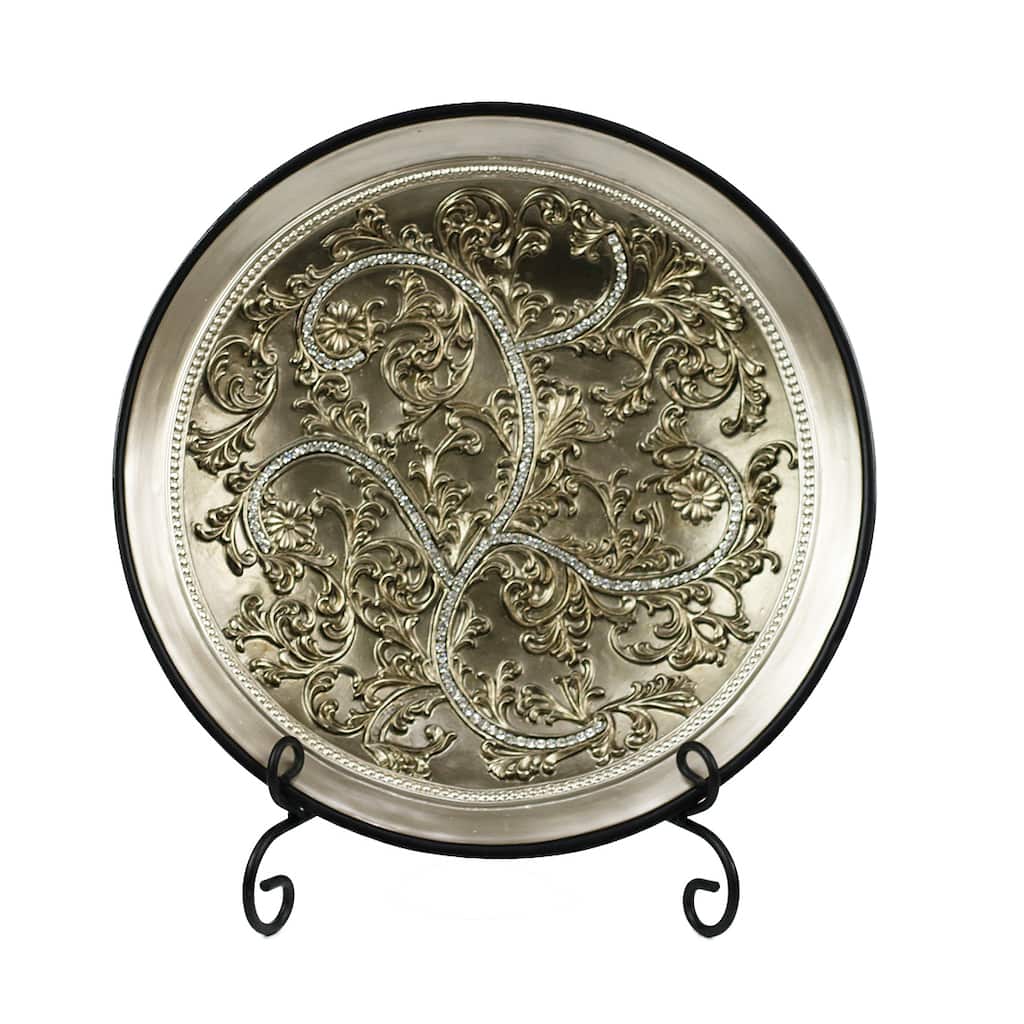 D'Lusso Designs Alana Collection Large Plate With Stand - Overstock ...