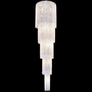 Spectacular 19 Light Chrome Finish and Cascading Crystal String ...