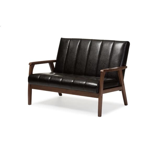 Baxton Studio Nikko Mid-century Modern Scandinavian Style Dark Brown ...