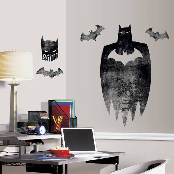 Roommates Batman Silhouette Peel and Stick Giant Wall Graphic - Bed ...