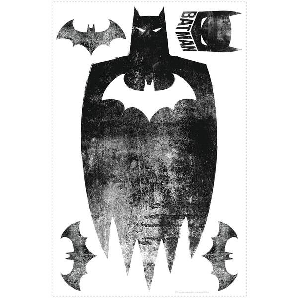 Roommates Batman Silhouette Peel and Stick Giant Wall Graphic - Bed ...