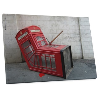 Banksy "Vandalized Phone Booth" Gallery Wrapped Canvas Wall Art - Bed ...