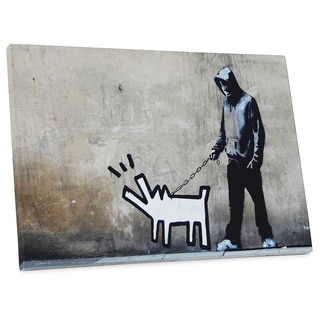 Banksy "Barking Dog" Gallery Wrapped Canvas Wall Art - Bed Bath ...