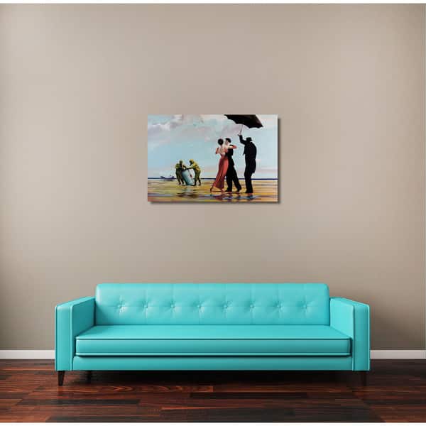 Banksy "Dancing at the Toxic Beach" Gallery Wrapped Canvas Wall Art ...