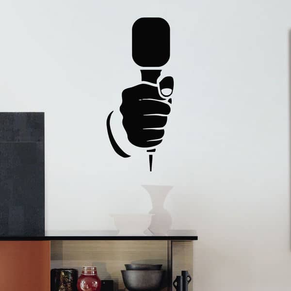 Mic Microphone Music Vinyl Wall Art Decal Sticker - Bed Bath & Beyond ...