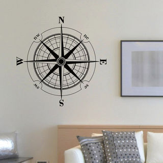 Nautical Decor Compass Vinyl Wall Art Decal Sticker - Bed Bath & Beyond ...