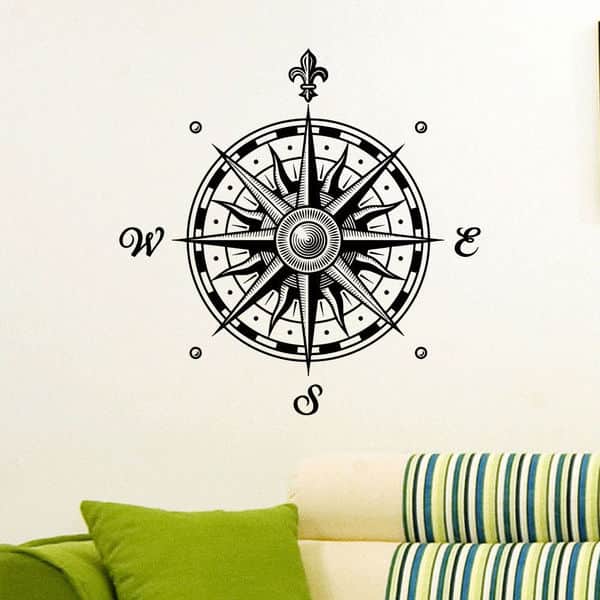 Fancy Saints Compass Vinyl Wall Art Decal Sticker - Bed Bath & Beyond ...