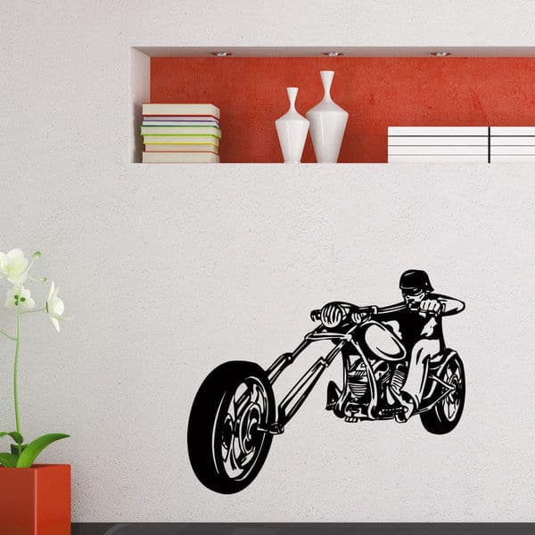 Chopper Hog Bike Motorcycle Vinyl Wall Art Decal Sticker - Bed Bath ...