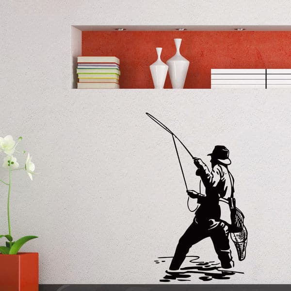 Fly Fishing Vinyl Wall Art Decal Sticker - Bed Bath & Beyond - 10792990