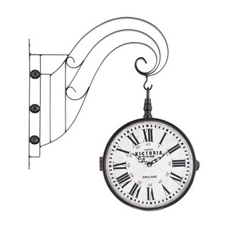 Double Sided Iron Scroll Wall Clock - Bed Bath & Beyond - 10806382