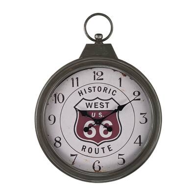 Fob Style Route 66 Clock - Overstock - 10806391