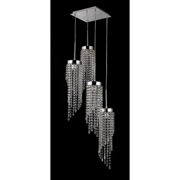 Millet 3-light Crystal 60-inch Chrome Chandelier - Bed Bath & Beyond ...