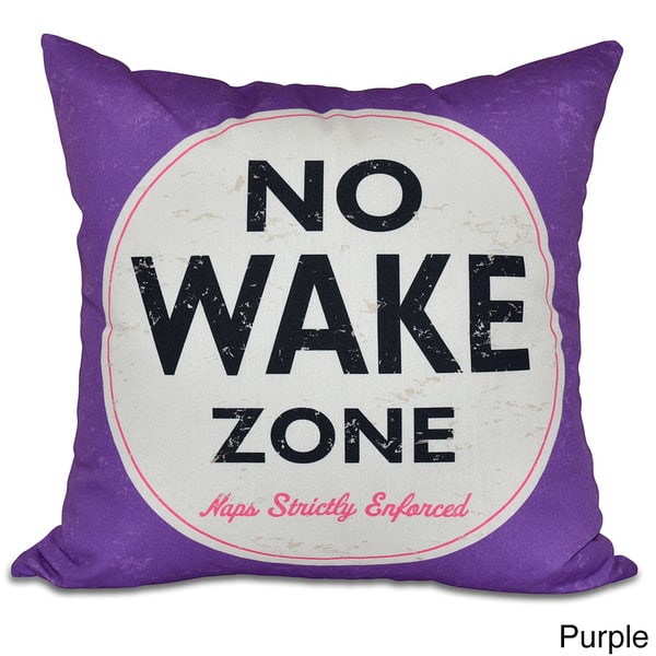 Nap Zone Word Print 20-inch Pillow - 20" x 20" - Bed Bath & Beyond ...