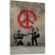 Banksy 'Peace Sign Soldiers' Gallery-wrapped Canvas Wall Art - Bed Bath ...