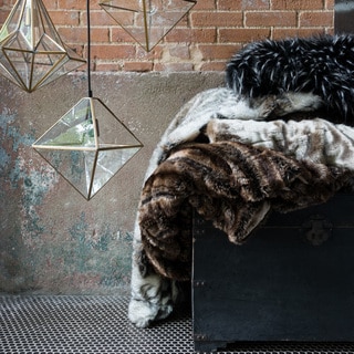 Plush Faux Fur Throw Blanket - Overstock - 10825031