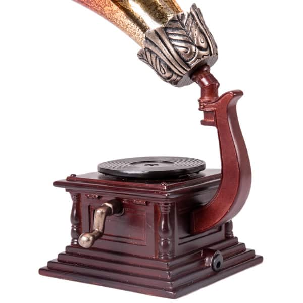 Mercury Glass Gramophone Accent Lamp with Playing Music Box - Bed Bath ...