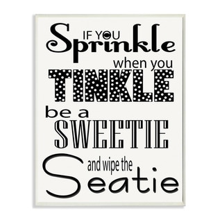 Stupell If You Sprinkle When You Tinkle Black and White Bath Art Wall ...