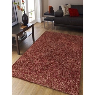 Confeiti Rectangular Red Shag Rug (8' x 11') - 8' x 10'/Surplus - Bed ...