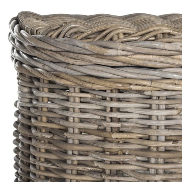 SAFAVIEH Damari Natural Rattan Grey Storage Hamper with Liners - 18.4 ...
