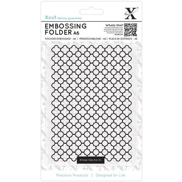Xcut Universal A6 Embossing Folder-Moroccan Flower Tiles - Bed Bath ...