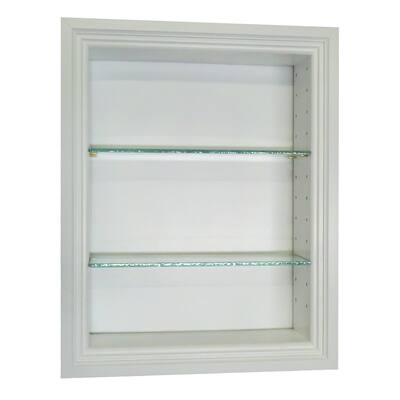 18-inch Recessed In the wall Belle Isle White Finished 2.5-inch deep ...