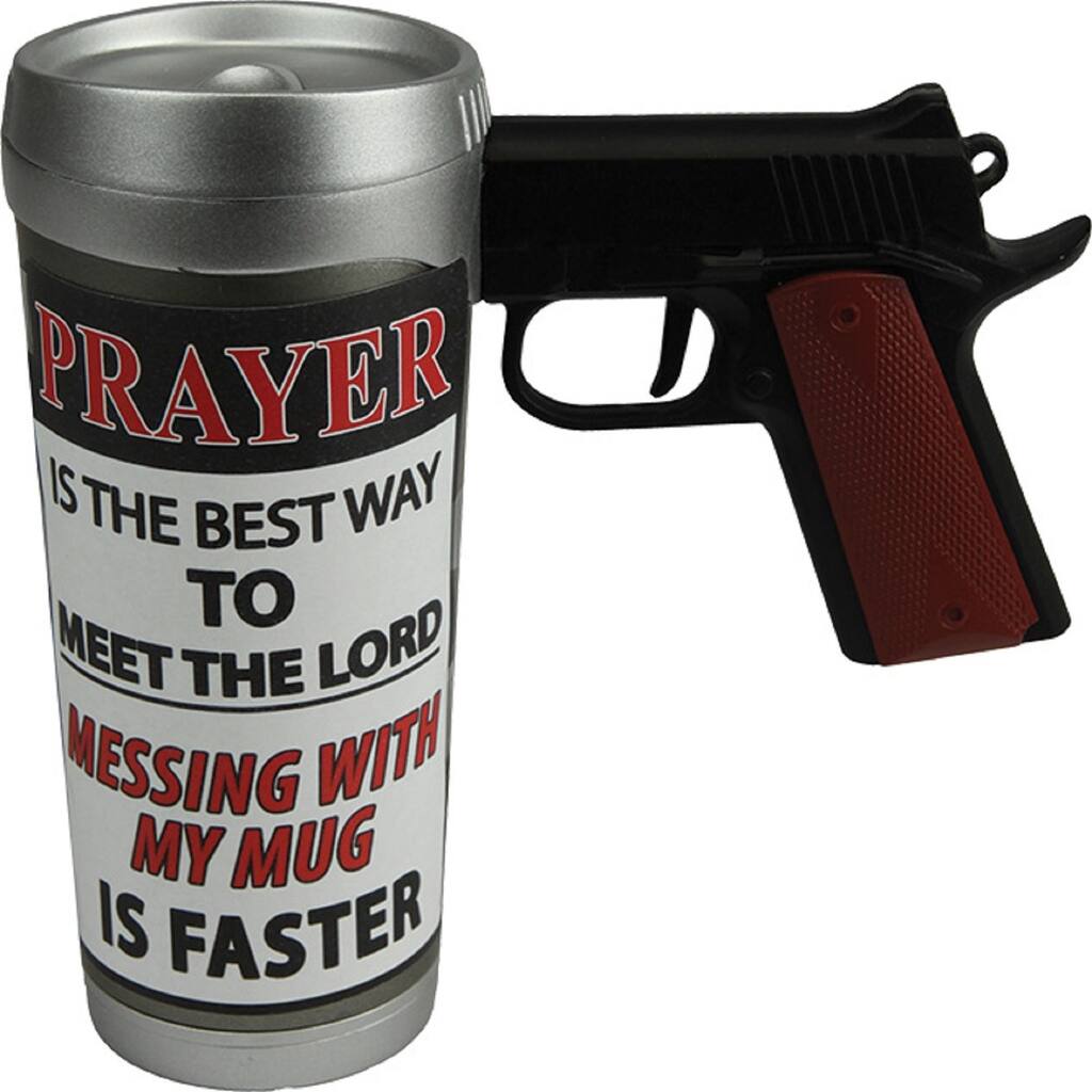 Rivers Edge 16-Ounce 'Prayer Best Way' Pistol Mug - Overstock - 10867650