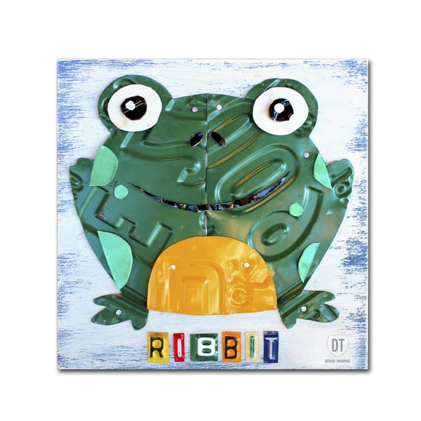 Design Turnpike 'Ribbit the Frog' Canvas Wall Art - Bed Bath & Beyond ...