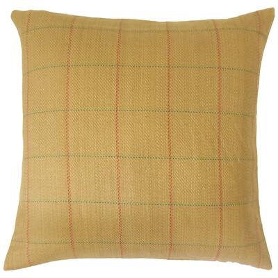 Aleron Plaid 18-inch Feather and Down Filled Throw Pillow - Overstock ...