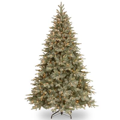 National Tree Company 7.5 ft. Frosted Arctic Spruce Tree with Clear ...