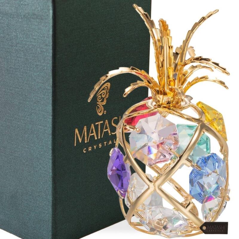 Matashi 24K Gold Plated Highly Polished Mini Pineapple Ornament with ...