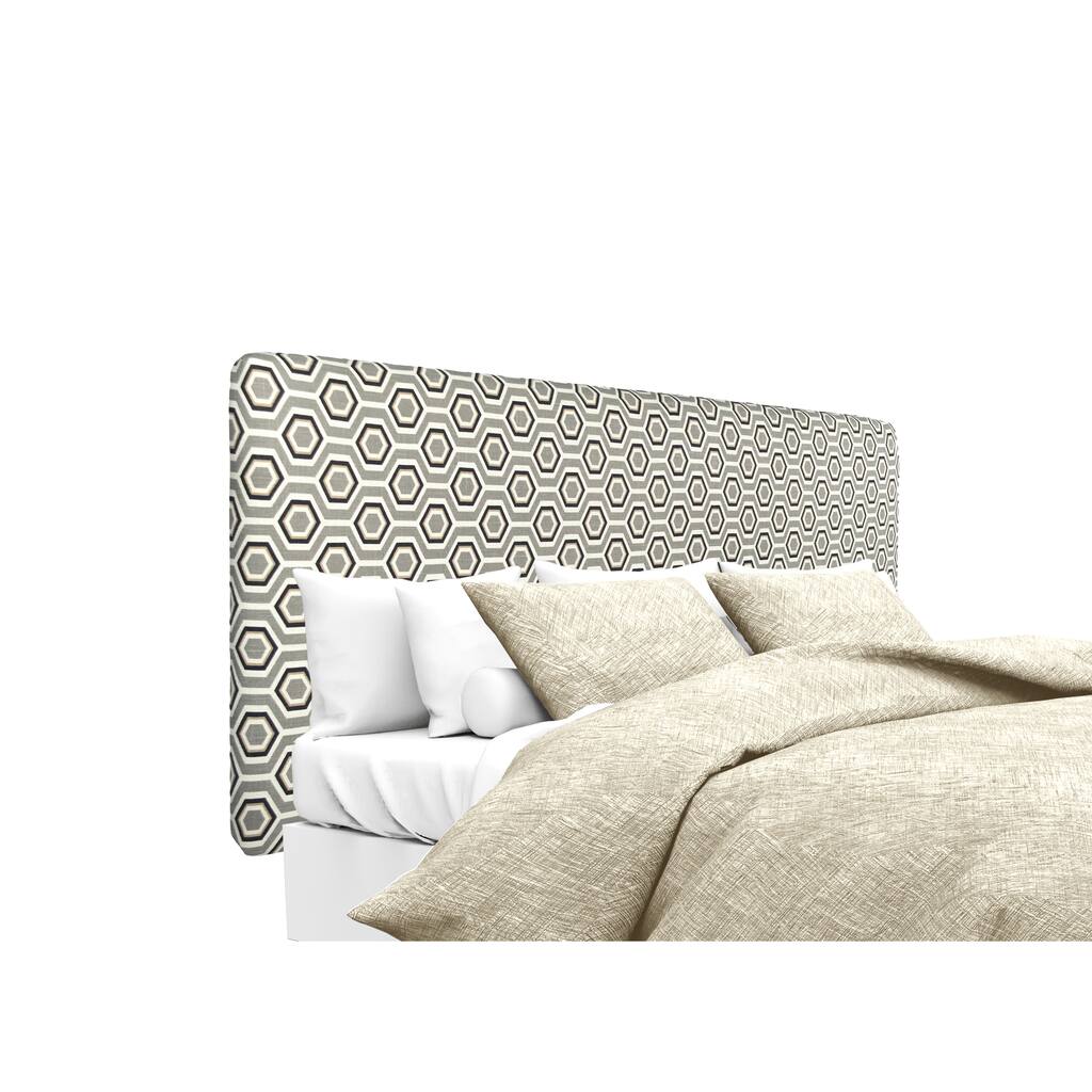 MJL Furniture Alice CottAshton Silver Leaf Upholstered Headboard ...