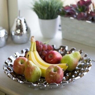 UTC35301: Ceramic Round Concave Tray with Perforated Design SM Polished ...