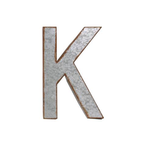 Rusted Edge Effect Metal Alphabet Wall Decor Letter "K" - Overstock ...