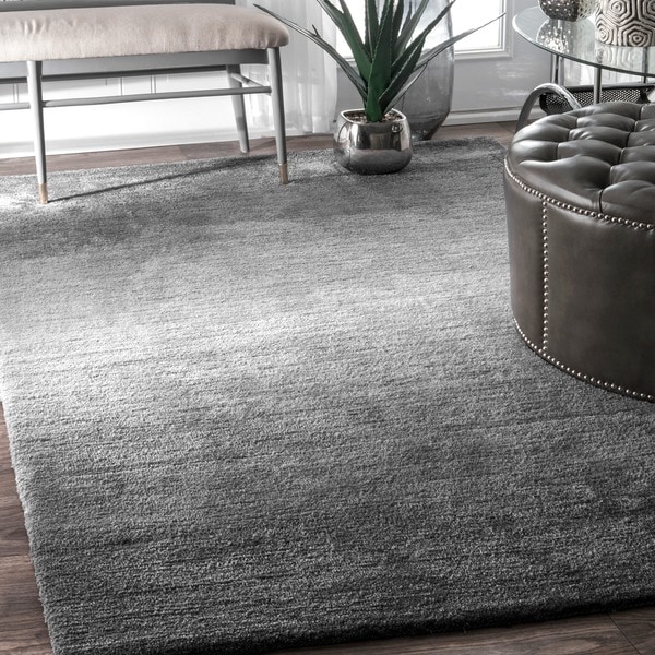 nuLOOM Handmade Modern Solid Ombre Grey Rug (4' x 6') - Free Shipping ...