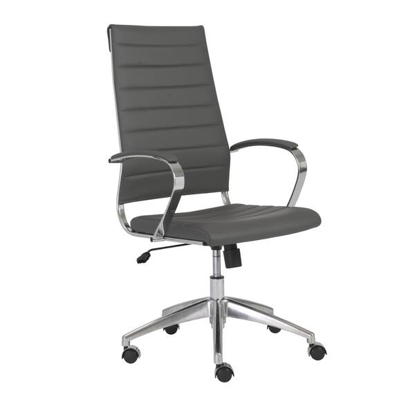 Axel Grey/ Aluminum High Back Office Chair - Bed Bath & Beyond - 10989181