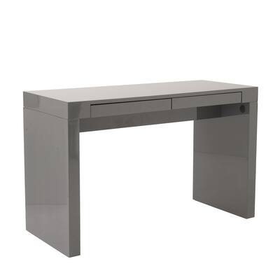 Donald Desk - Gray Lacquer - Overstock - 10995669