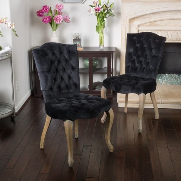 Moira Velvet Dining Chair (Set of 2) by Christopher Knight Home - Bed ...
