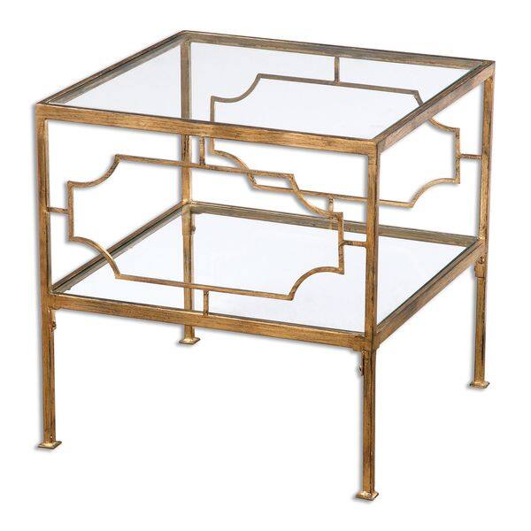 Genell Gold Cube Table - Bed Bath & Beyond - 11017839
