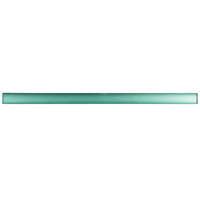 Merola Tile .625x11.75-inch Glasstella Pearl Mint Glass Over Porcelain ...