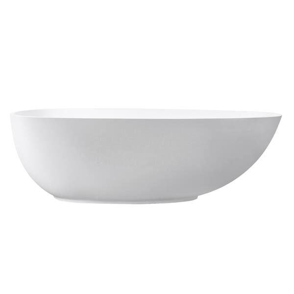 Avanity VersaStone Muse 67.5" Free Standing Solid Surface Oval Bathtub ...