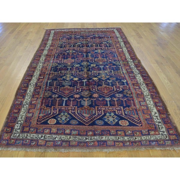 Antique Persian Kurdish Bidjar Exc Cond Hand-knotted Rug - 4'9 x 8'9 ...