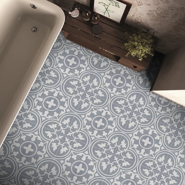 Handmade Amlo in Grey and White Tile, Pack of 12 (Morocco) - Bed Bath ...