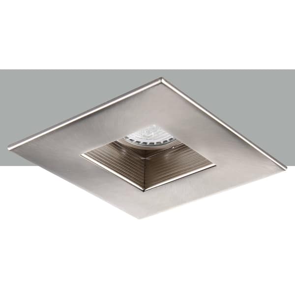 Elegant Lighting Elitco 4-Inch Brushed Nickel with Square Baffle Trim ...