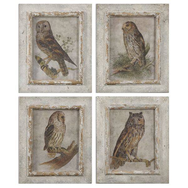 Owls Framed Art (Set of 4) - Bed Bath & Beyond - 11088562