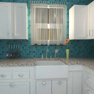 Merola Tile 11.875x11.875-inch Isla Crackle Hawaii Blue Porcelain ...