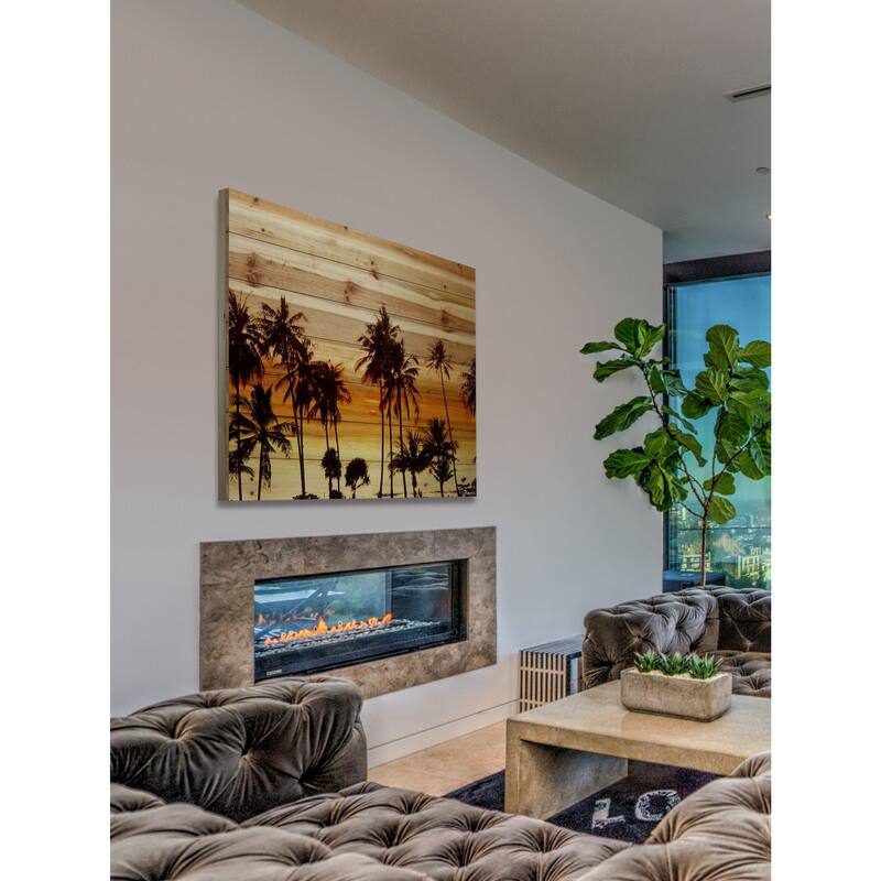 Parvez Taj - Palms in the Sun Painting Print on Natural Pine Wood ...