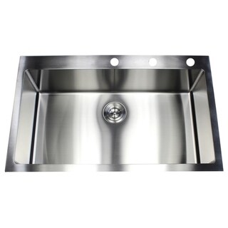 36-inch Topmount Drop-in Stainless Steel Single Bowl 15mm Radius ...