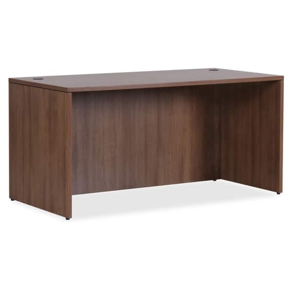 Lorell Walnut Laminate Office Suite Desk Shell - Bed Bath & Beyond ...