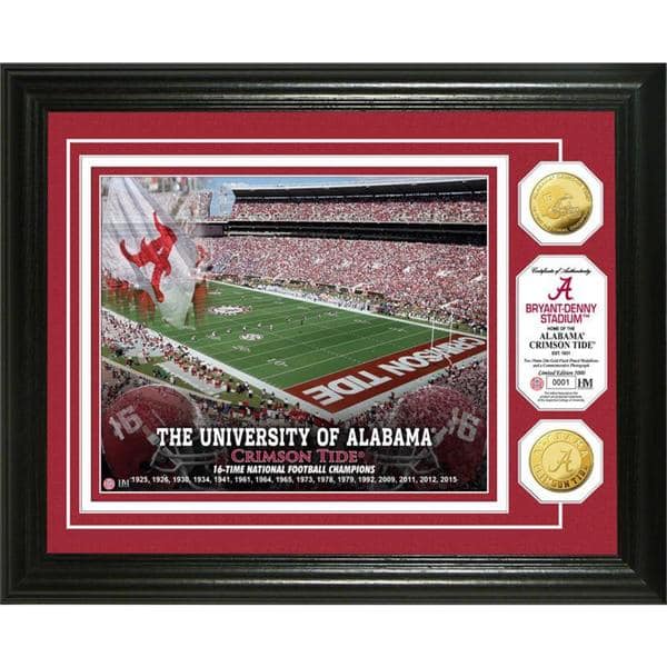 University of Alabama 16-time Football National Champions Gold Coin ...